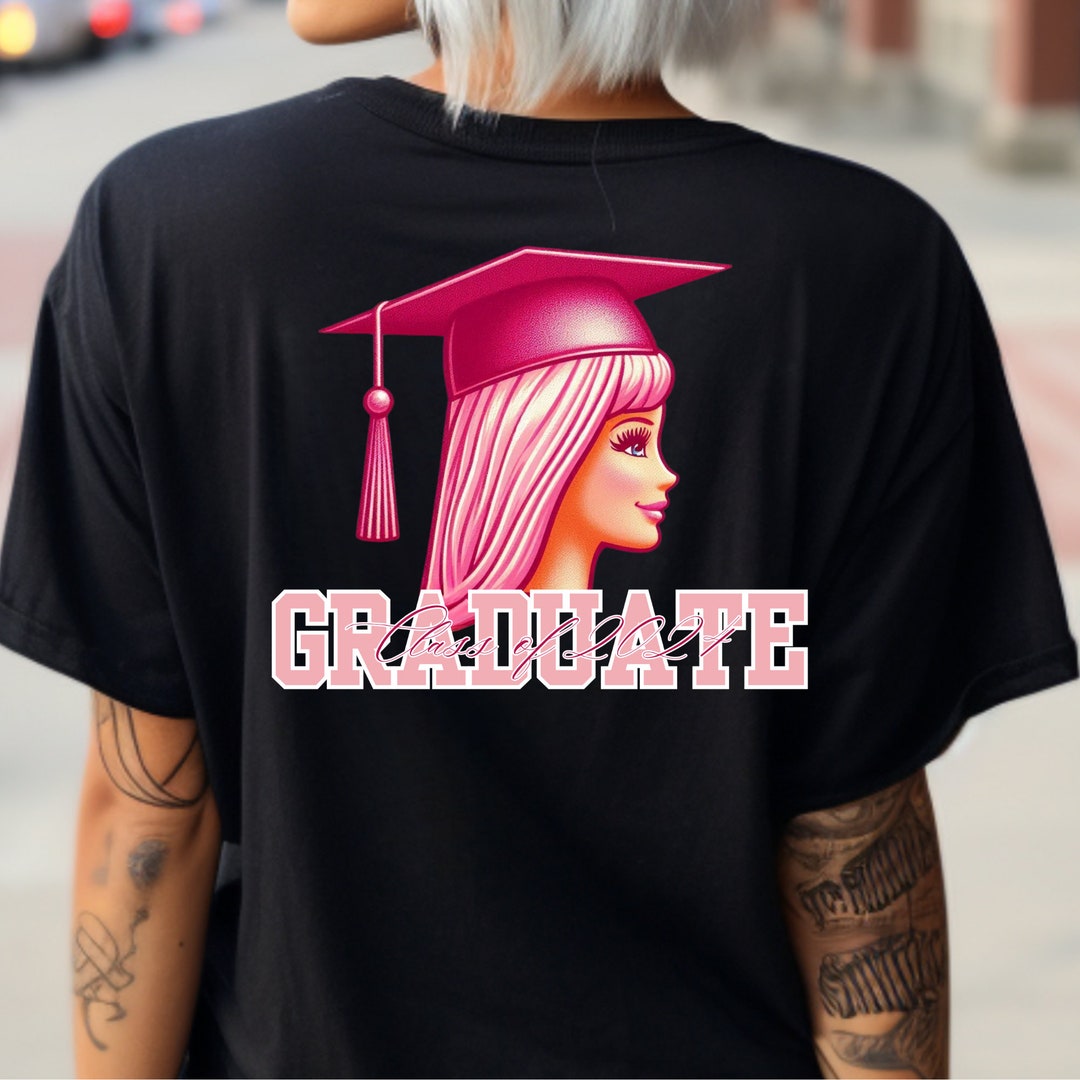 Pretty in Pink Graduate T-shirt Image Digital Download PNG 300 DPI - Etsy