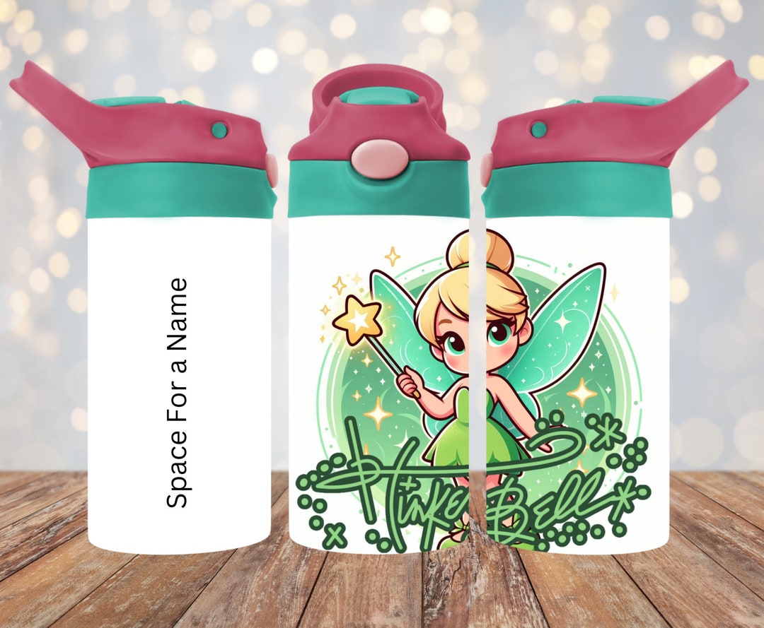 EDITABLE Tinker Bell 12oz Flip Top Tumbler Wrap Digital Download PNG ...