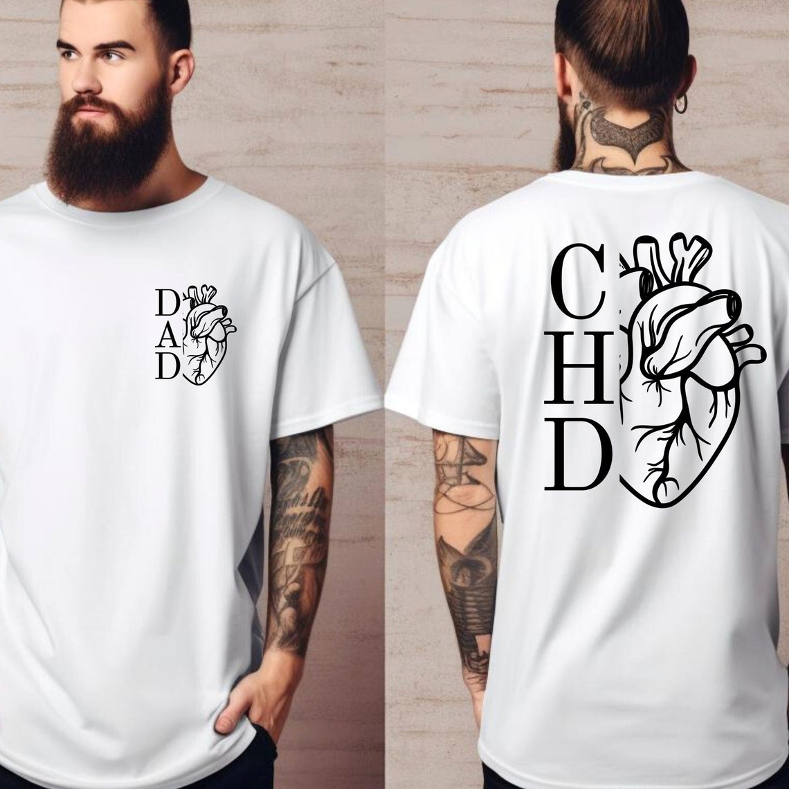 Dad Congenital Heart Defect CHD Dad T-shirt Image Digital Download PNG ...