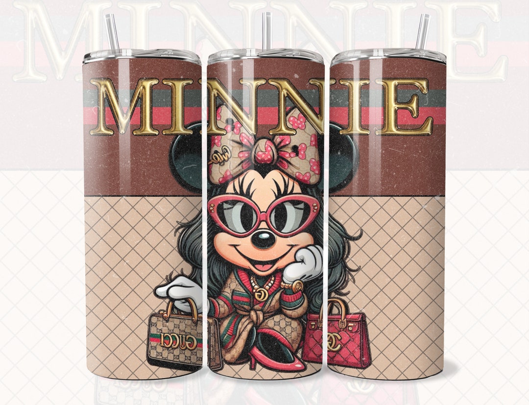Minnie Mouse 20oz Tumbler Wrap Designer Minnie Sophisticated Minnie ...