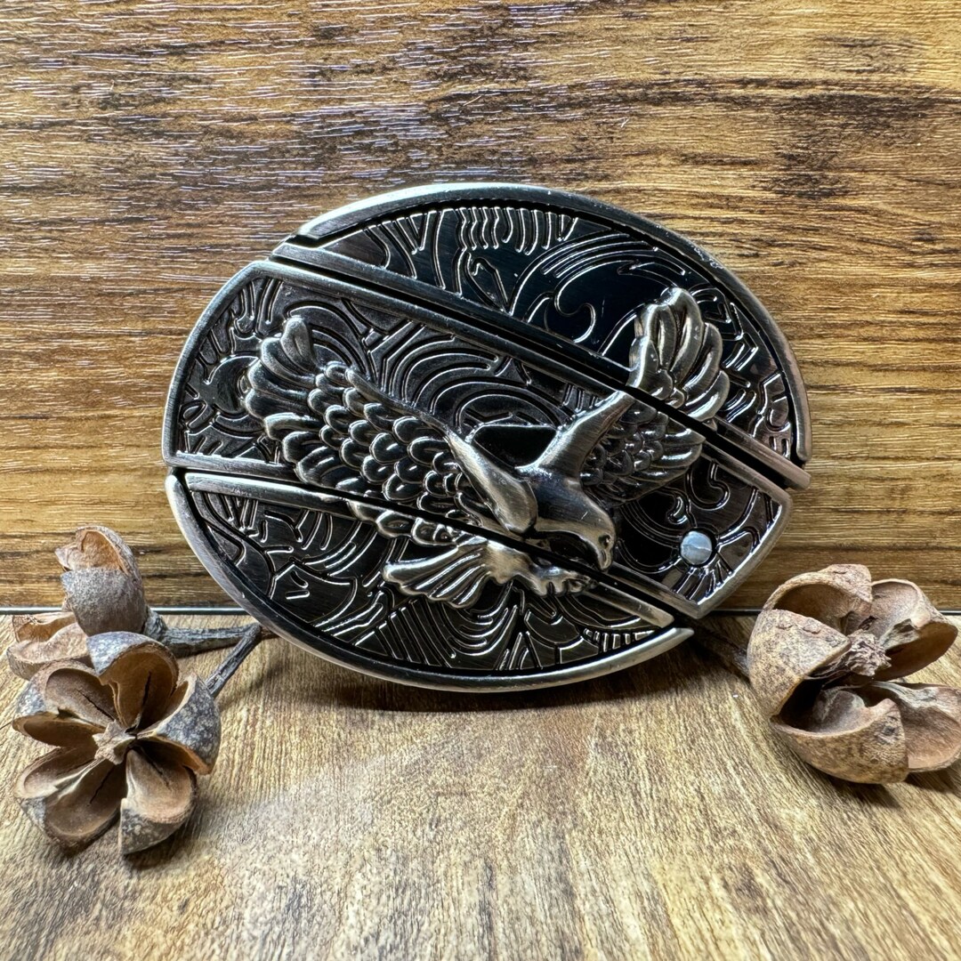 Eagle Knife Belt Buckle,self Defense Belt,forged Stainless Steel, Belt ...