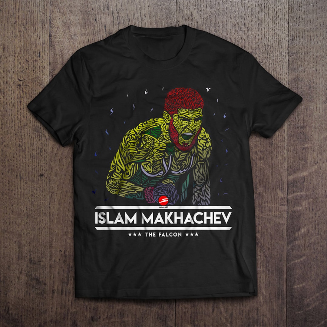 Islam Makhachev Calligraphy Portrait Unisex T-shirt - Etsy