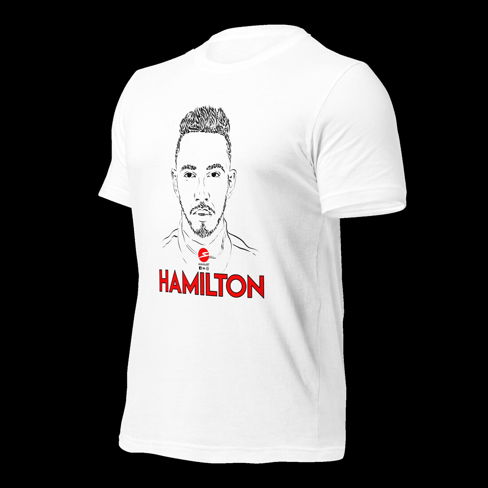 Lewis Hamilton Calligraphy Portrait (with Type) - Original by Ammaart ...