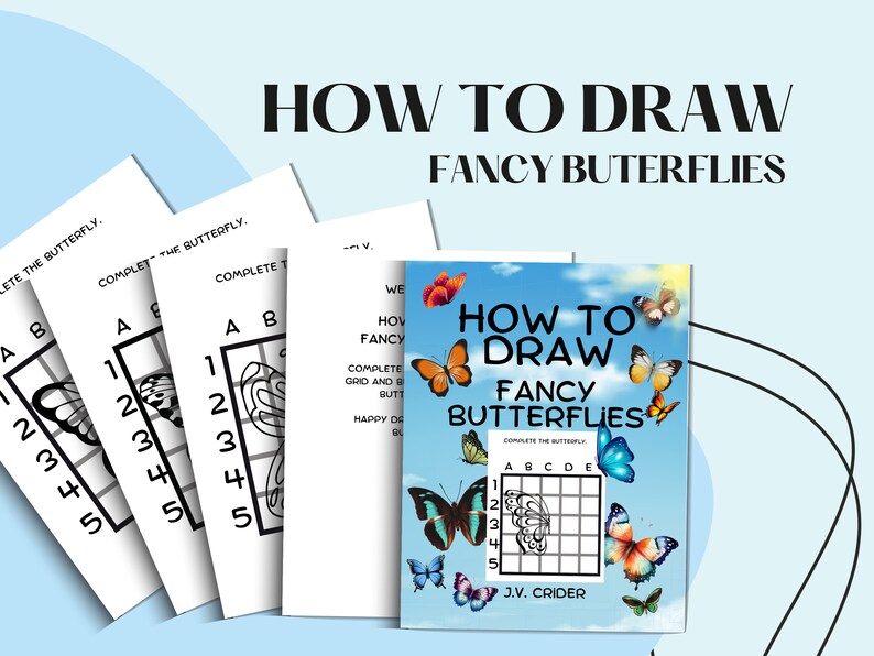How to Draw Fancy Butterflies, Drawing Pages for Butterfly Lovers ...