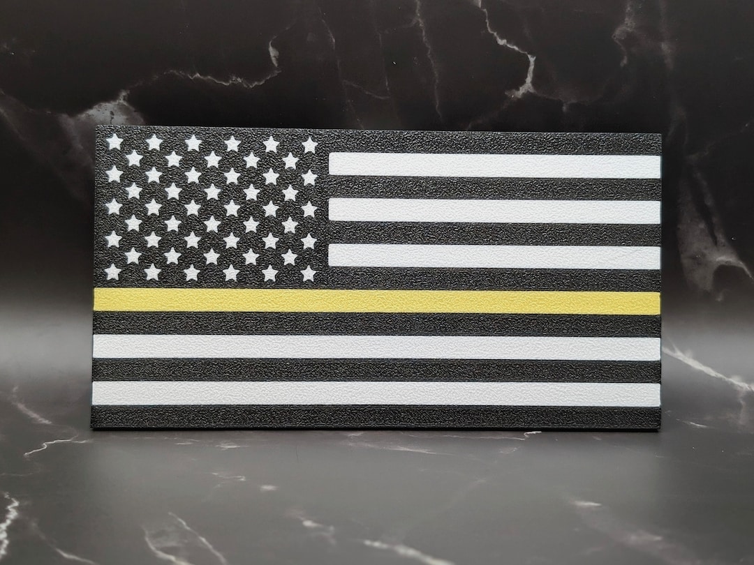 Thin Gold Line Flag Fridge Magnet Gift for Dispatcher, 911 Call-taker ...
