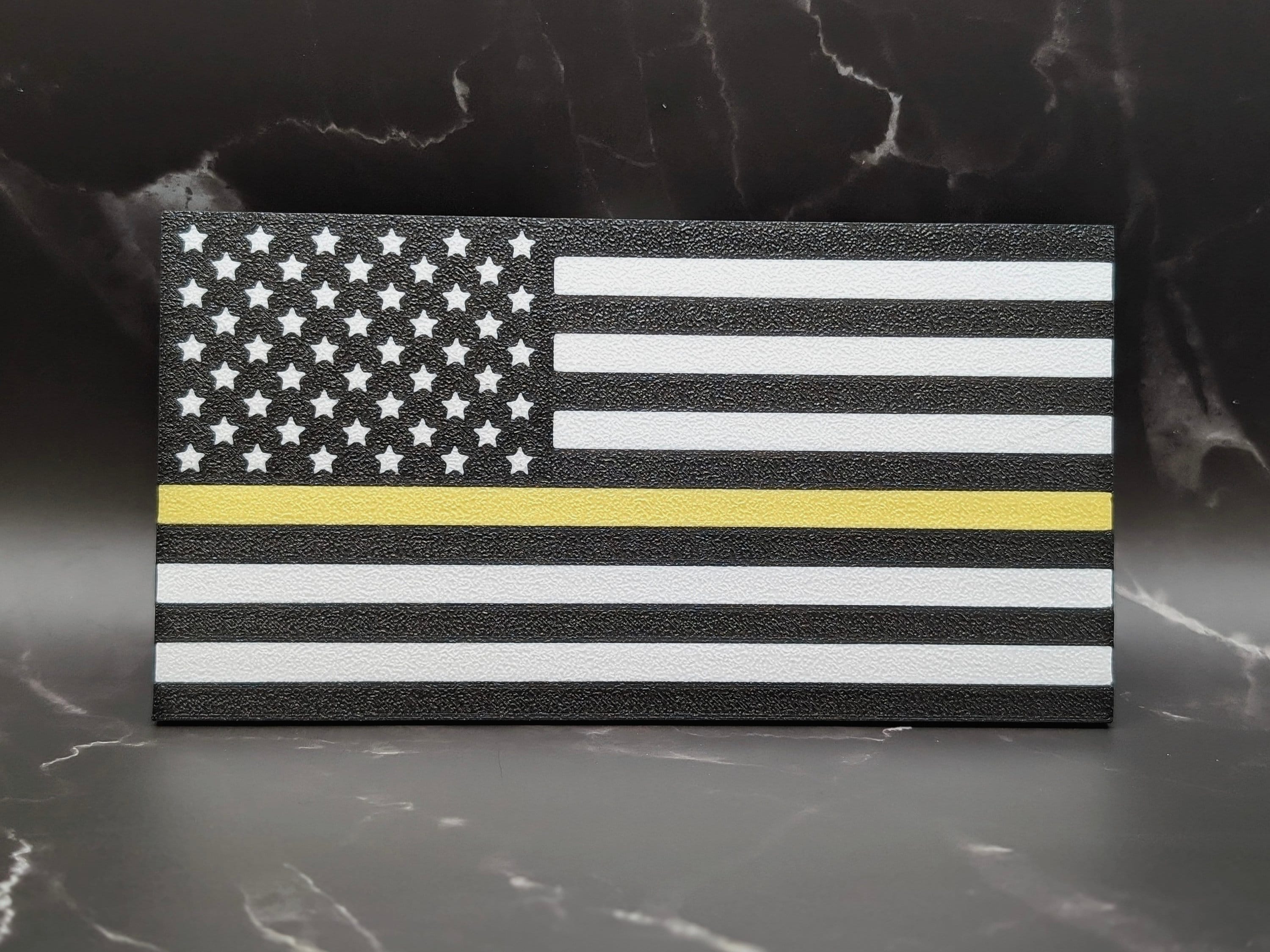 Thin Gold Line Flag Fridge Magnet Gift for Dispatcher, 911 Call-taker ...