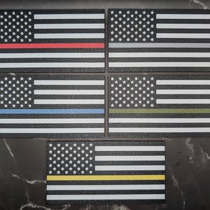 Thin Gold Line Flag Fridge Magnet Gift for Dispatcher, 911 Call-taker ...