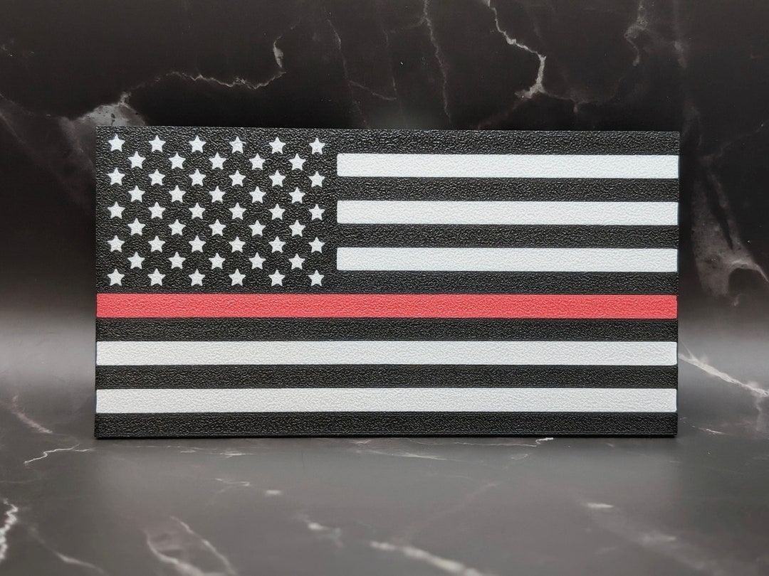 Thin Red Line Flag Fridge Magnet Gift for Firefighter, Rescue Personnel ...