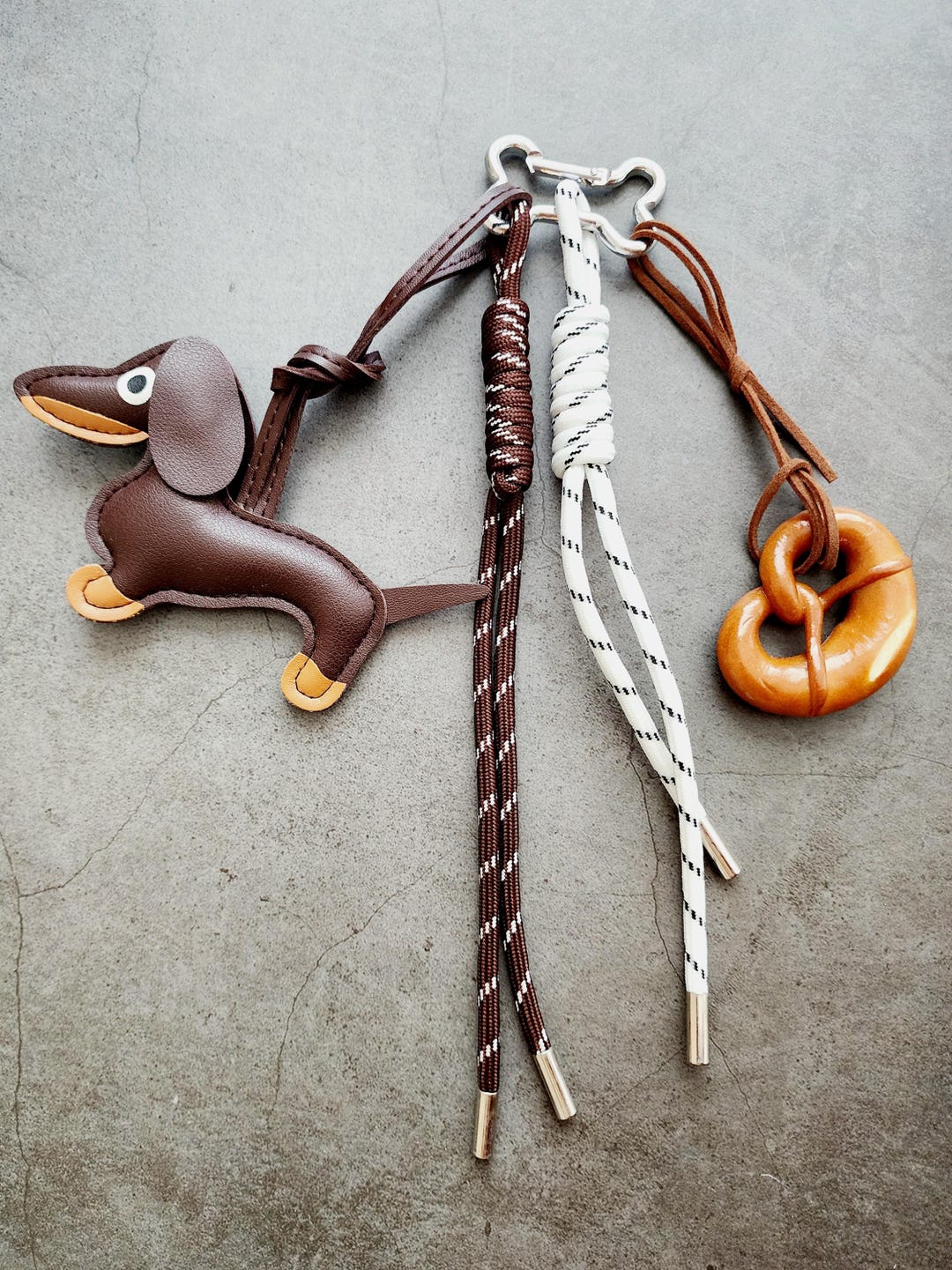Dachshund Pretzel Keychain: Handmade Eco-leather Dog Lover Gift - Etsy