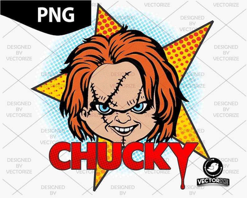 Chucky PNG, Chucky Comics Sublimación para prendas, Descarga inmediata ...
