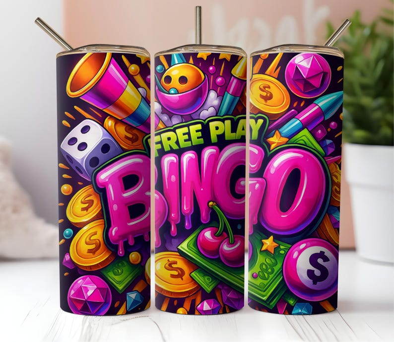 Bingo Cup Wrapper 20 Oz, Bingo Game PNG, Sublimation Design for Cup ...