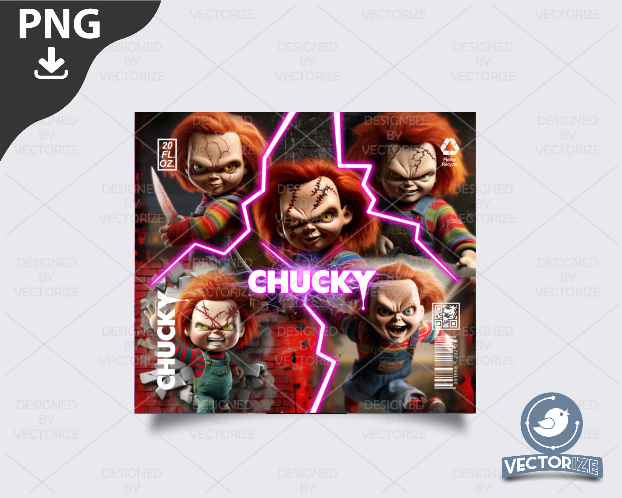 Chucky Tumbler Wrap PNG, Chucky Terror Sublimation, Instant Download - Etsy