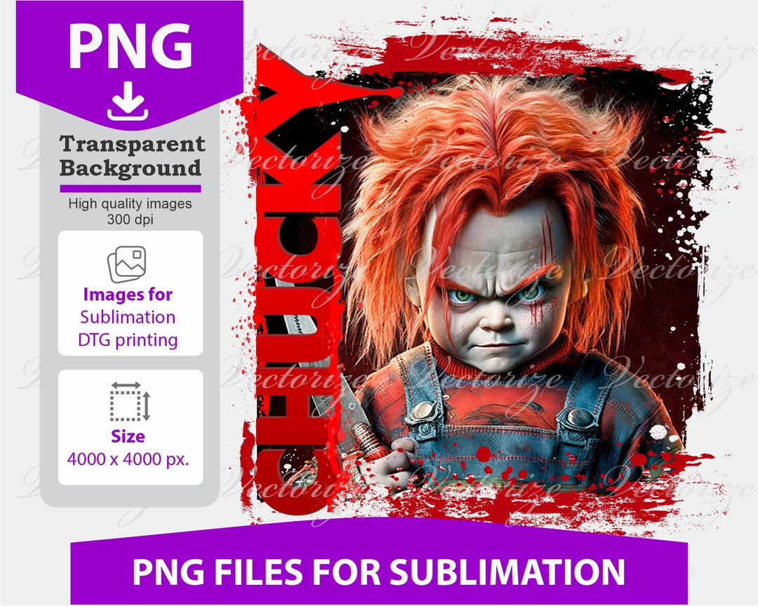 Chucky PNG, Chucky Terror Sublimation for Garments, Instant Download - Etsy