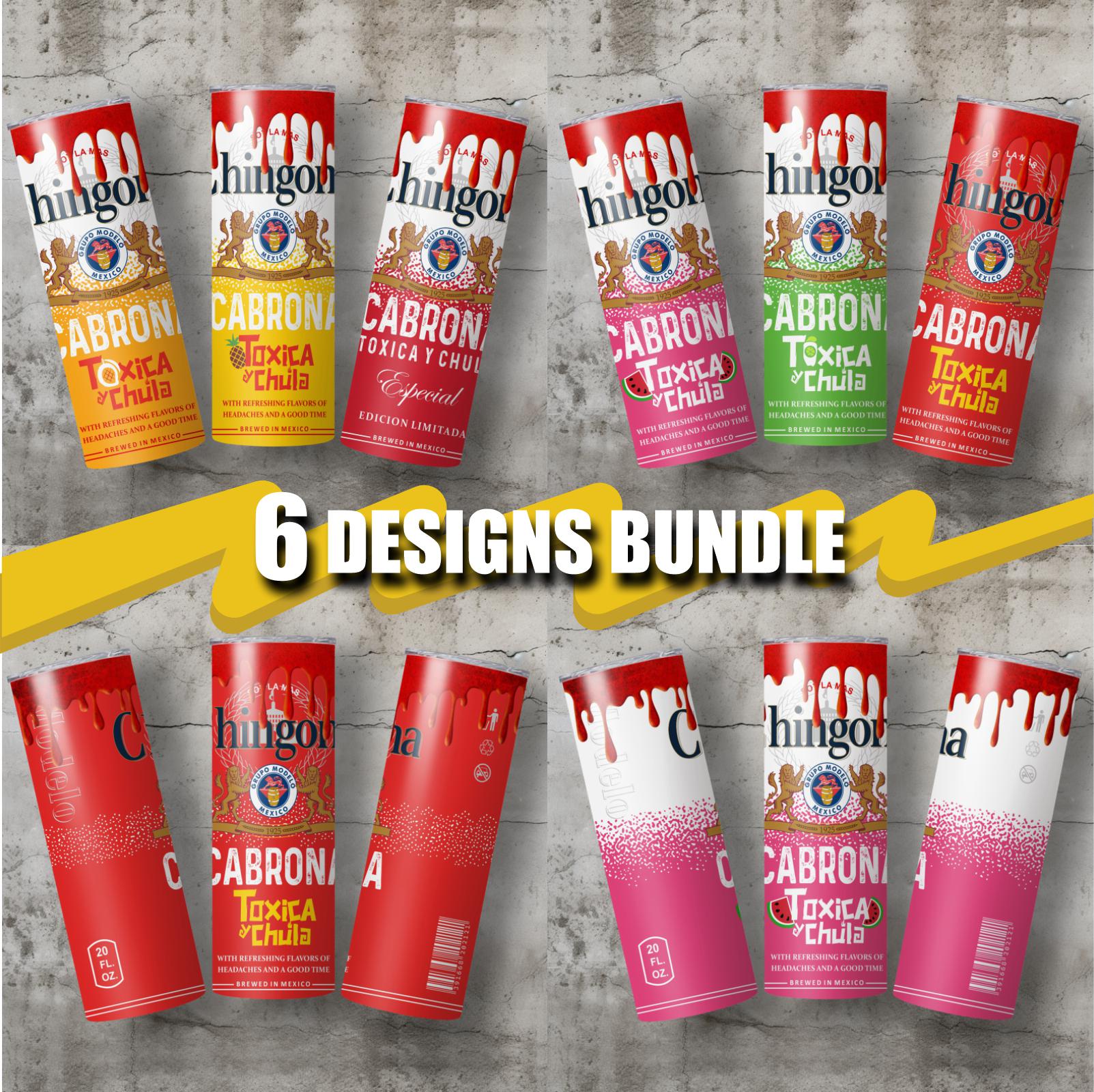 6 Pack Modelo Chelada With and Without Chamoy Rim Seamless Sublimation ...