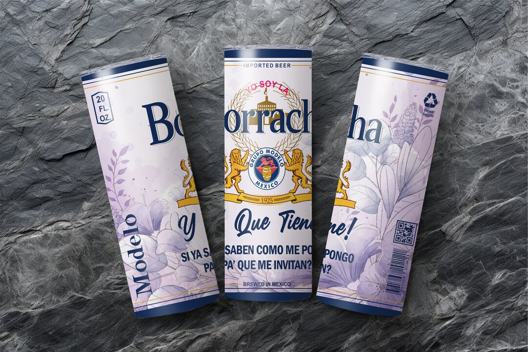 Borracha Tumbler Design, Borracha Sublimation Wrap, Borracha PNG Ideal ...