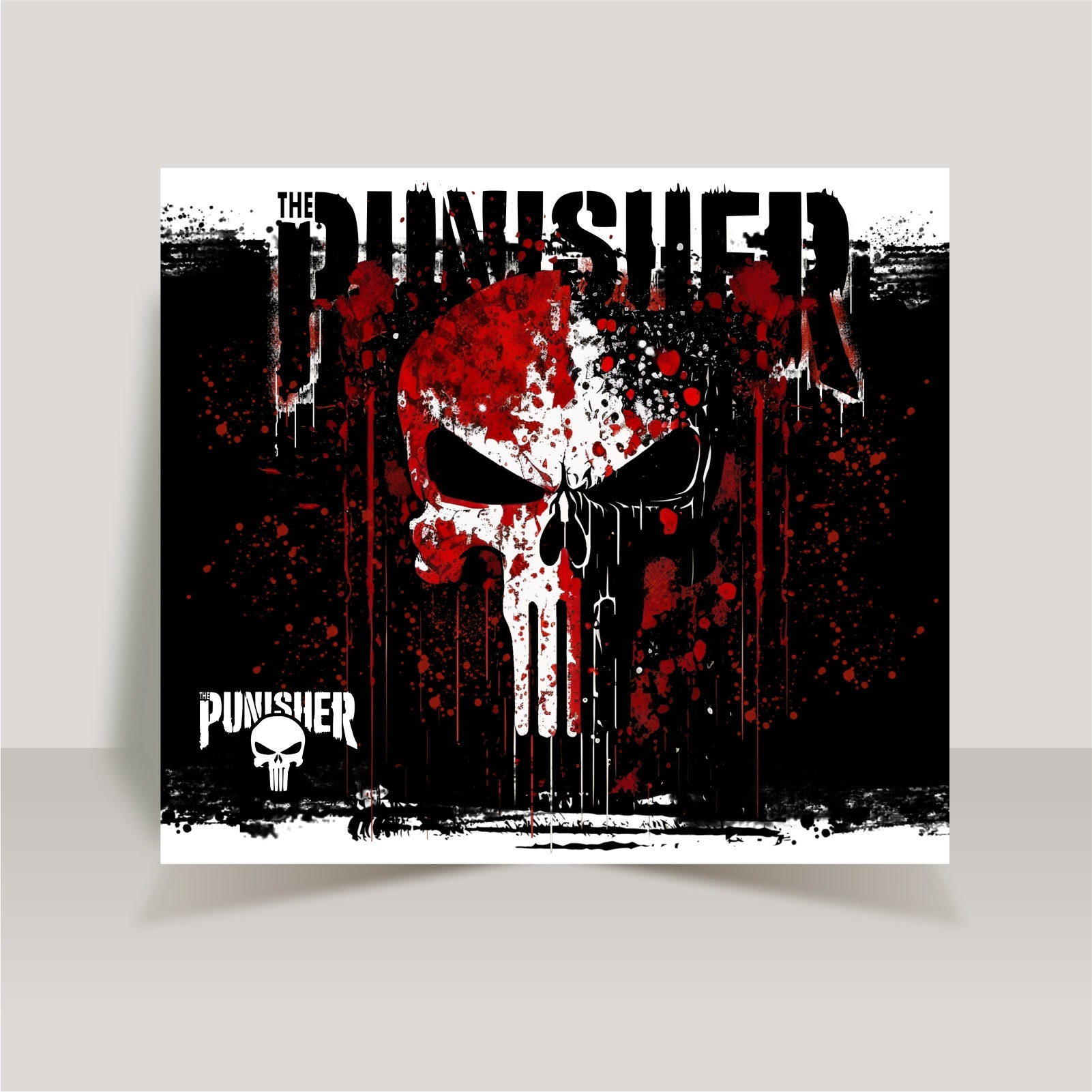 Punisher Design for Tumbler, Punisher Wrap for Sublimation, Punisher ...
