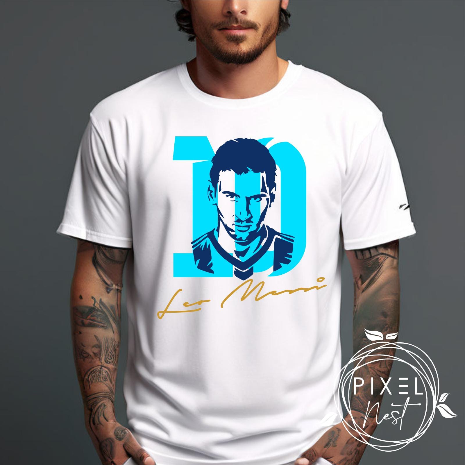Lionel Messi 10 Svg, Bundle of International Club Logo's and Number 10 ...
