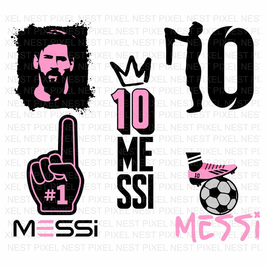 Lionel Messi 10 Svg, Bundle of International Club Logo's and Number 10 ...