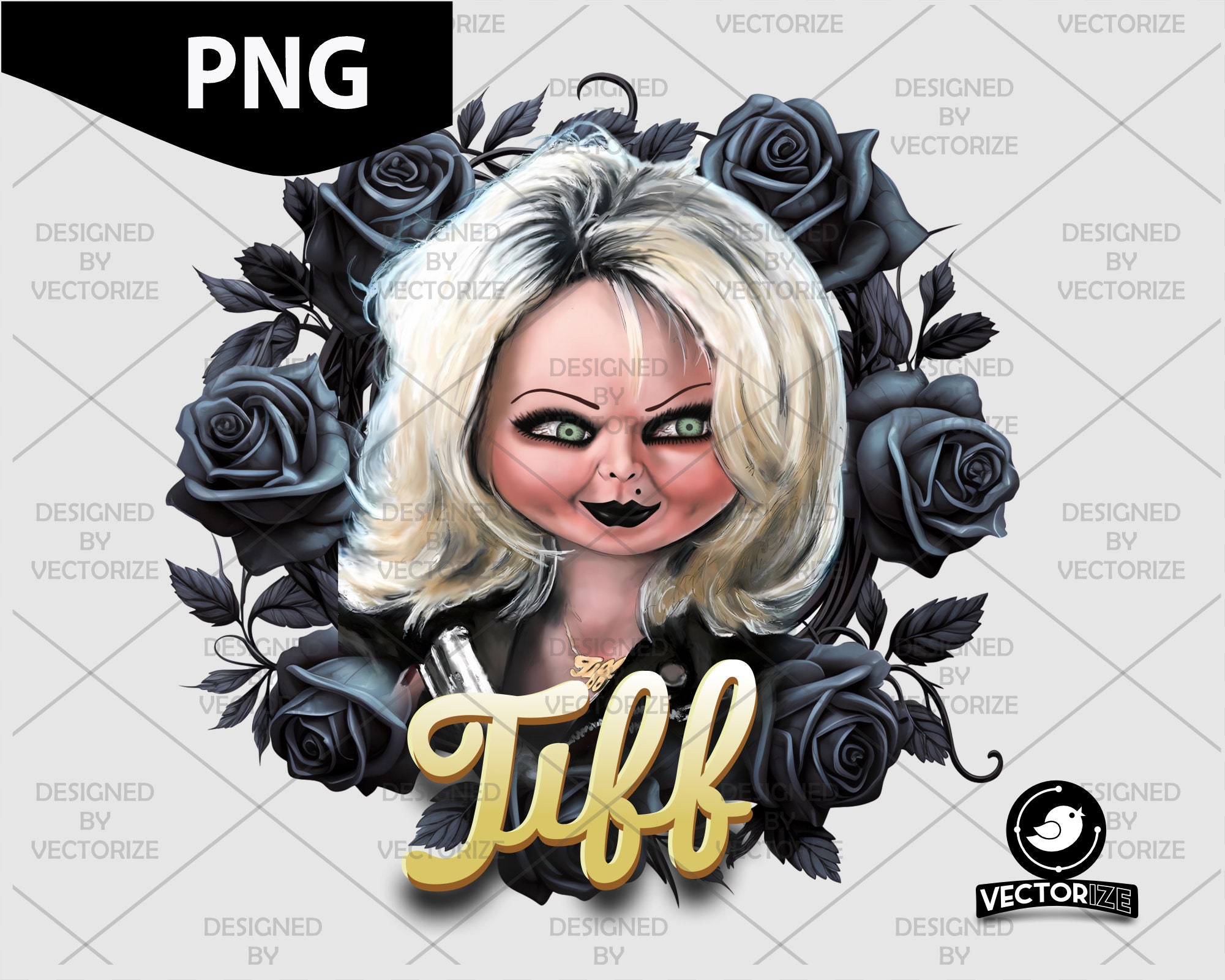 Tiffany Bride of Chucky PNG, Chucky Horror Sublimation for Garments ...