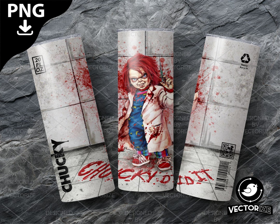 Chucky Tumbler Wrap PNG, Chucky Terror, Bloody Chucky, Chucky Hospital ...
