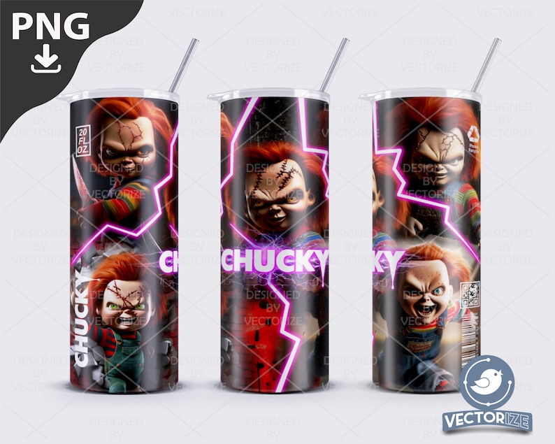 Chucky Tumbler PNG, Tumbler Wrap PNG, Chucky Horror Sublimation ...