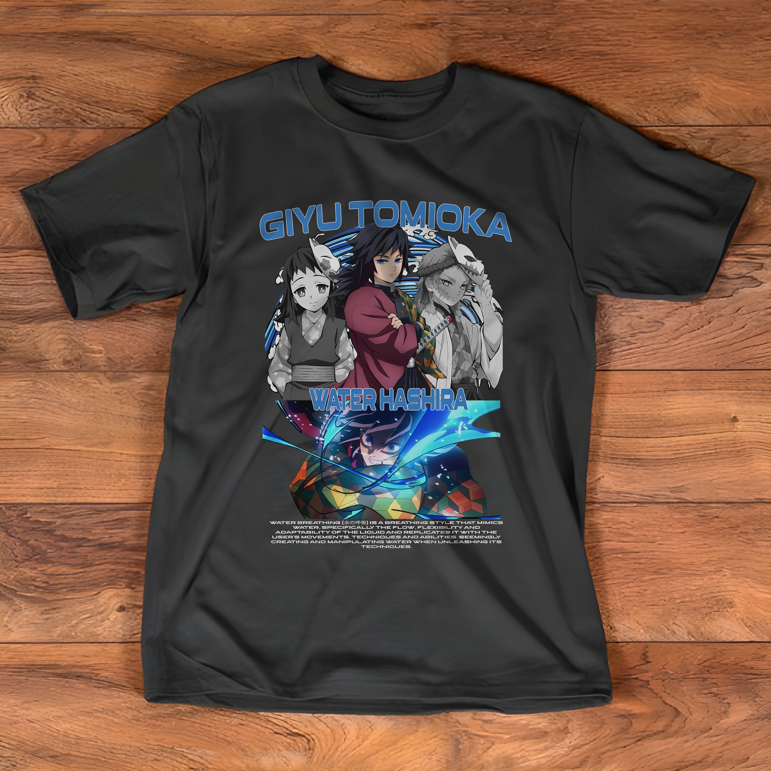 Giyu Tomioka Shirt Japanese T-shirt Manga Shirt Anime Graphic Tees Cool ...