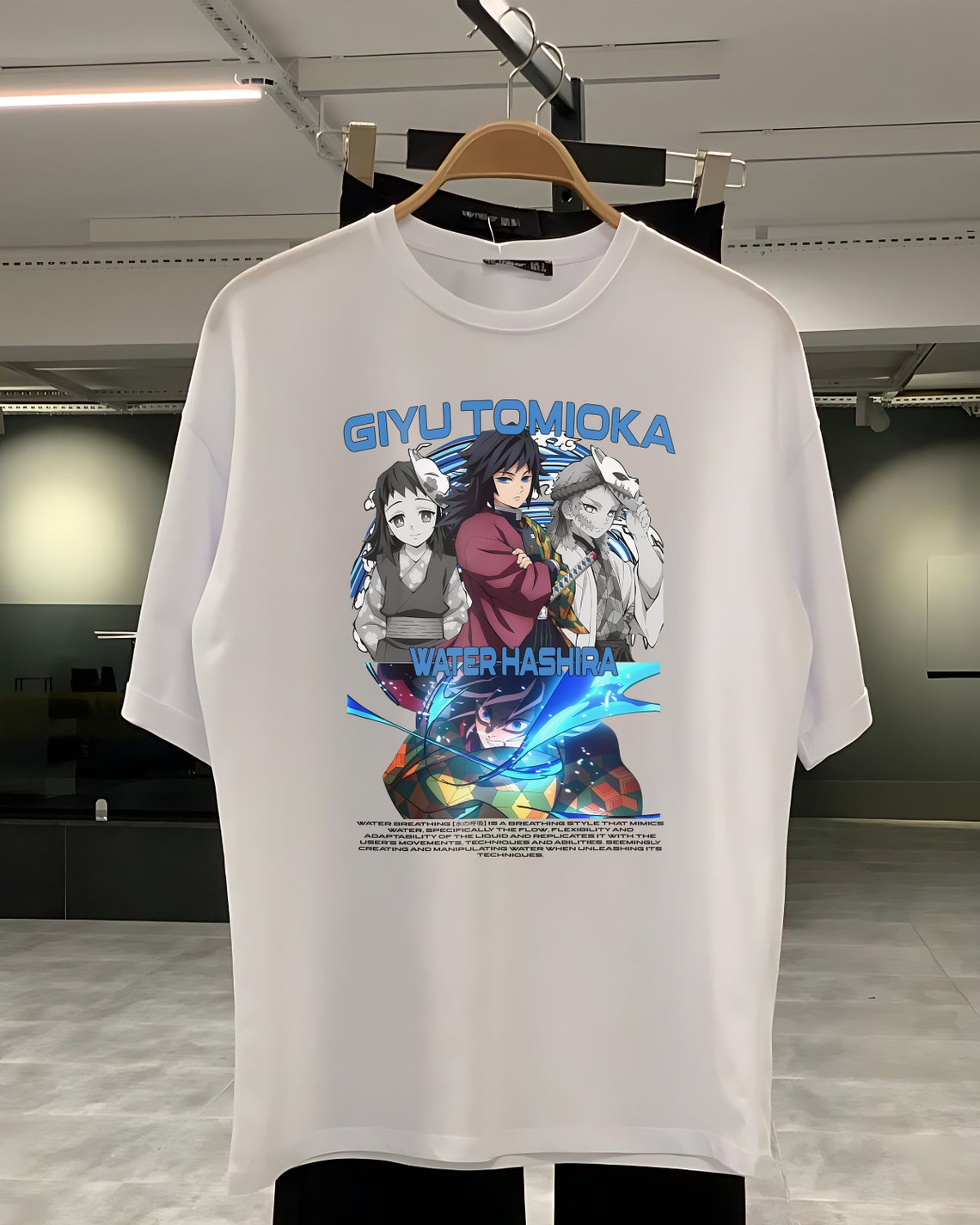 Giyu Tomioka Shirt Japanese T-shirt Manga Shirt Anime Graphic Tees Cool ...