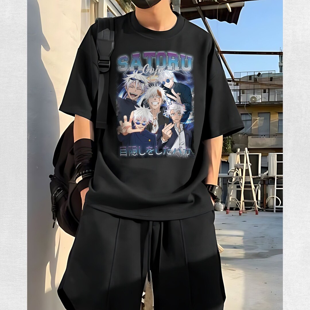 Retro Satoru Gojo Tshirt Vintage, Satoru Gojo Shirt, Gojo T-shirt Fan ...