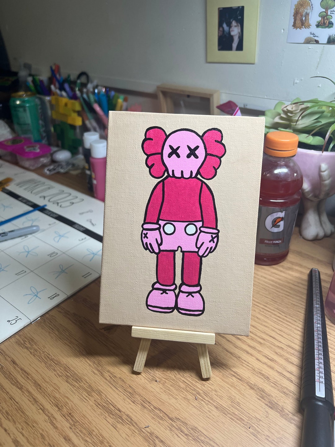 Kaws Canvas Painting - Etsy