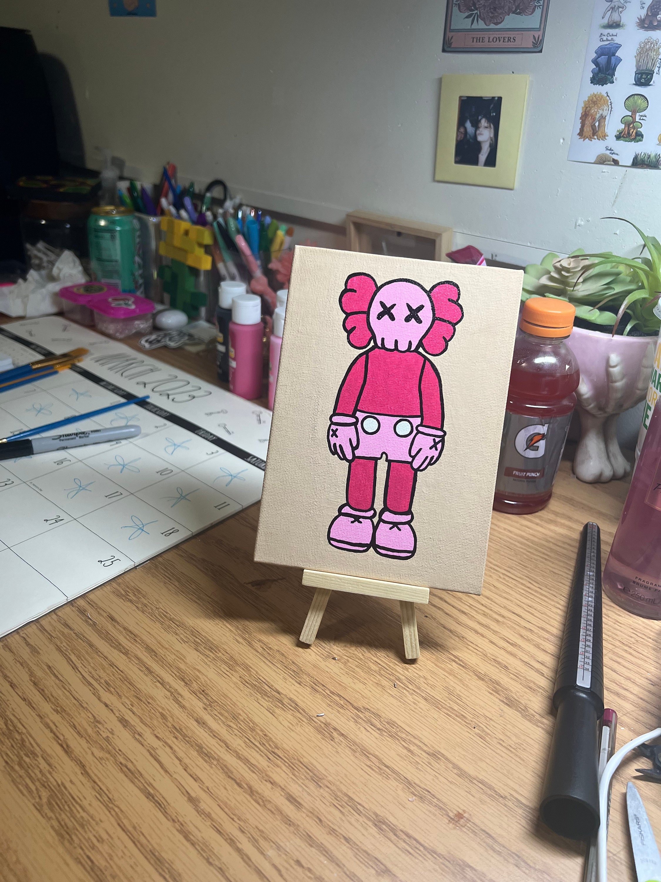 Kaws Canvas Painting - Etsy