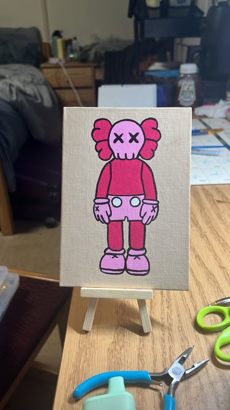 Kaws Canvas Painting - Etsy