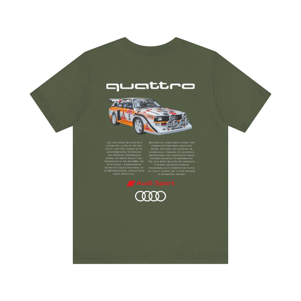 Audi Sports Quattro Shirt, Rally Legend, Motorsport Legend Retro Group ...