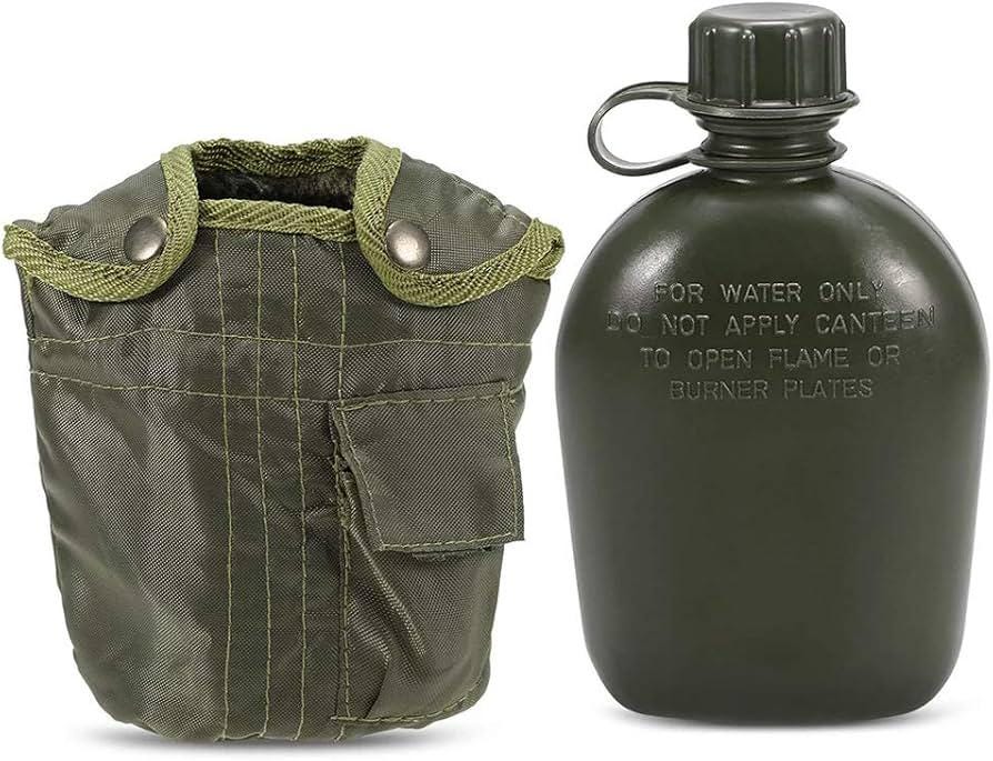 Army G.I. Style 1 Quart Plastic Canteen & Nylon Cover - Etsy