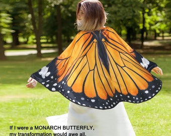 Yellowfiber Optic Monarch Butterfly Wings Cape - Etsy
