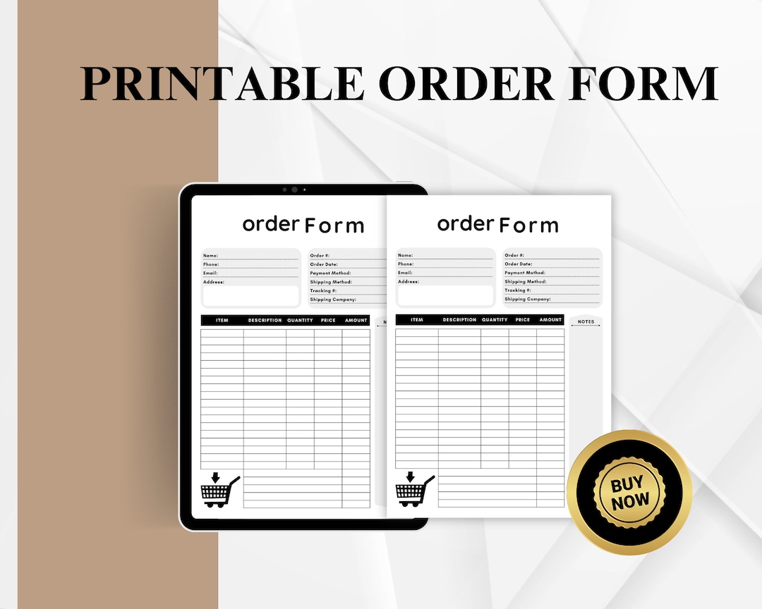 Order Tracker | Small Business Order Tracker | Order Form Template ...