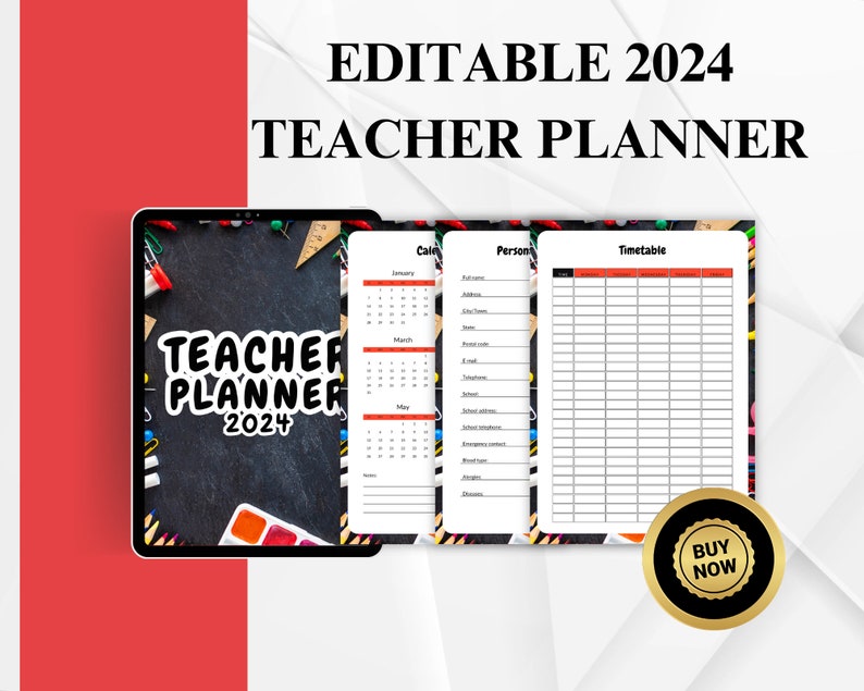 Digital Teacher Planner | 2024 Dated Teacher Planner | Goodnotes ...