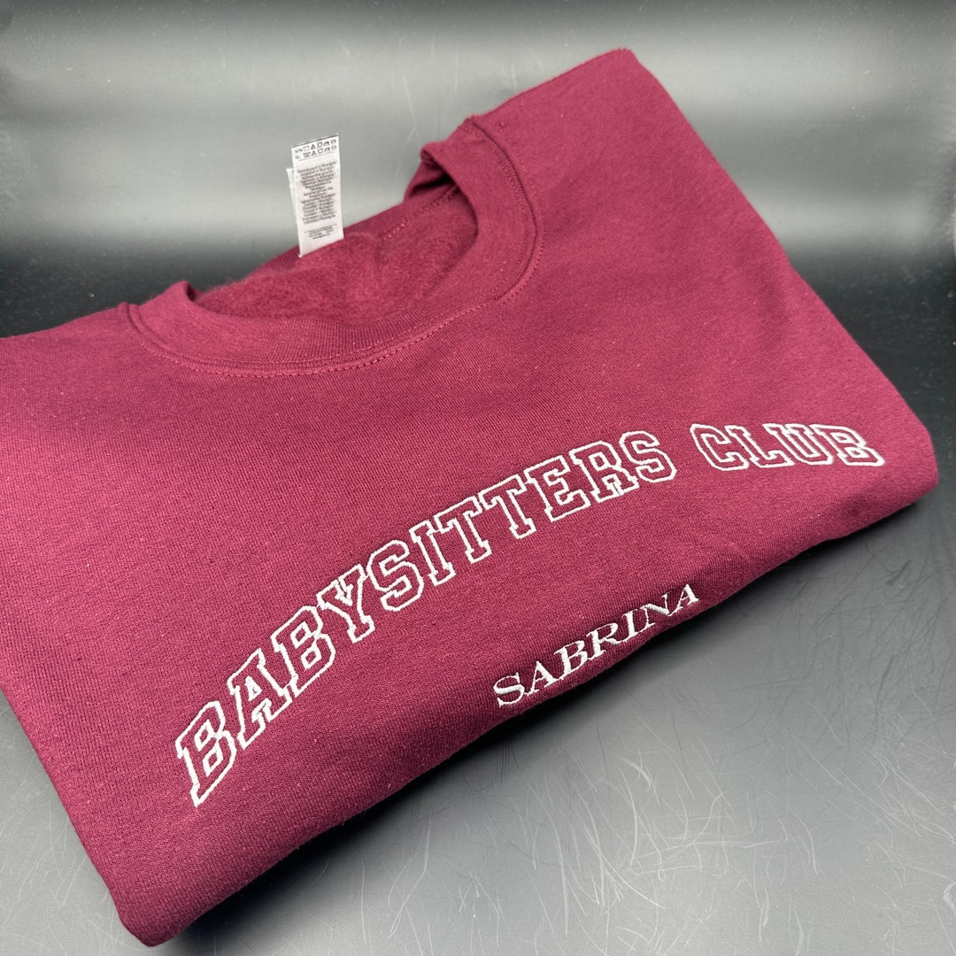 Embroidered College Letter Sweatshirt: Custom Varsity Crew Neck - Etsy