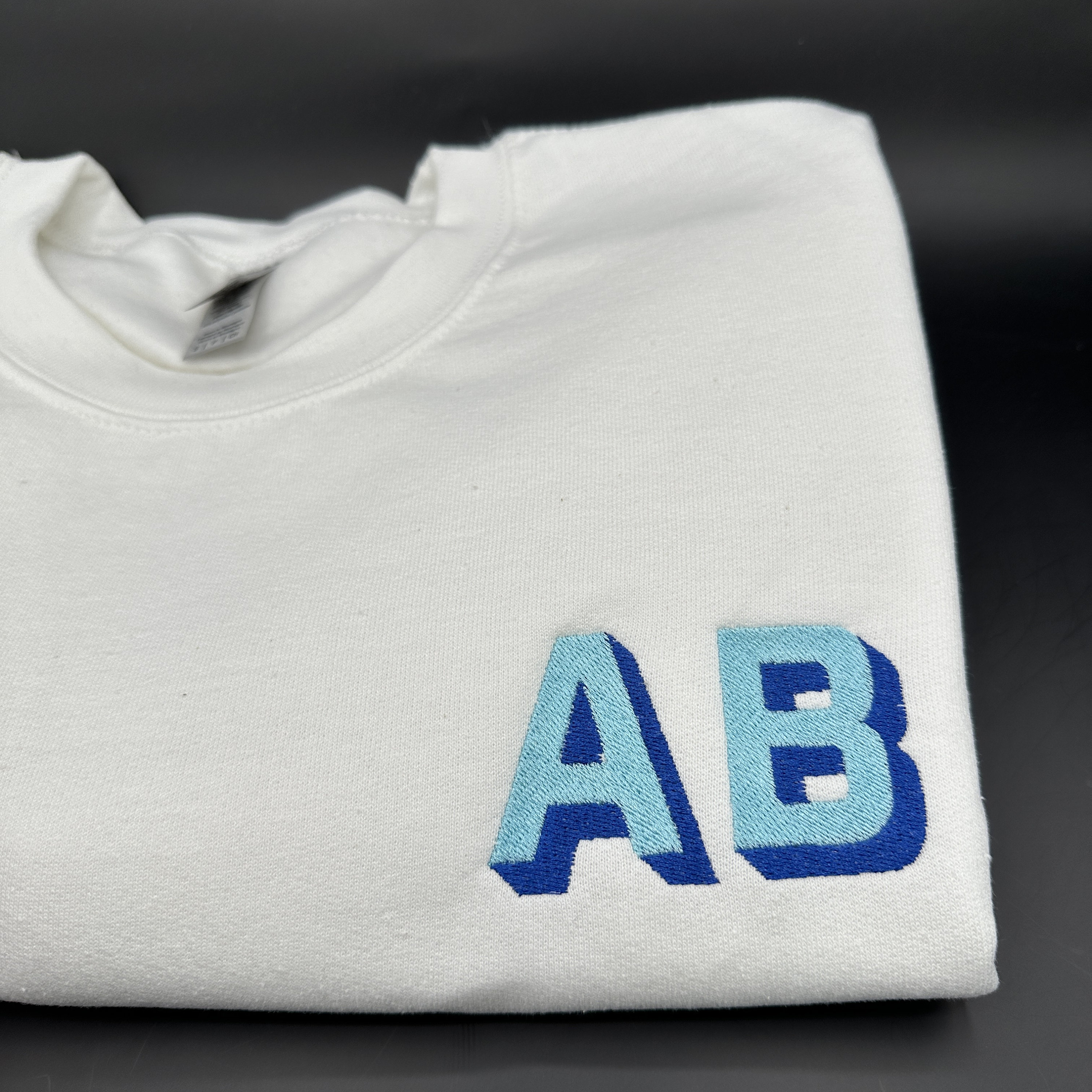 Embroidered Shadow Block Monogram Sweatshirt, Personalized Monogram ...