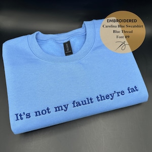 Custom Embroidered Sweatshirt, Personalized Crewneck, Custom Text ...