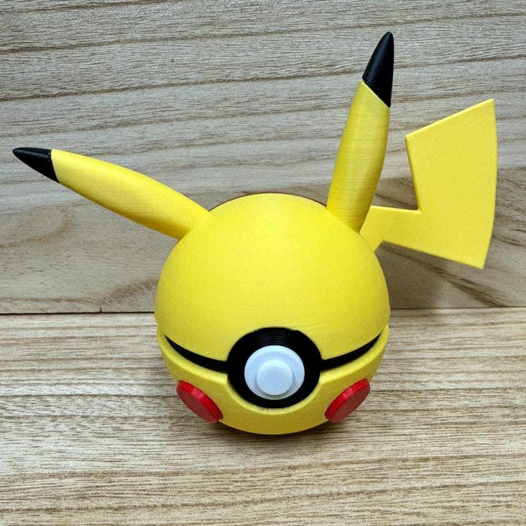 Pokémon Pikachu Pokeball 3d Printed, Cosplay 4.25 - Etsy