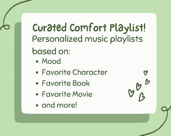 Custom Comfort Character Playlist Digital - Etsy