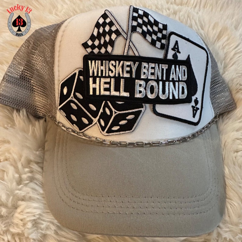 Trucker Hat With Patches - Hell Bound - Etsy