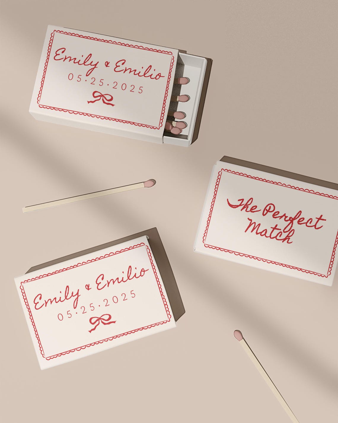 Hand Drawn Matchbook Template, Whimsical Italian Wedding Favor Matches ...