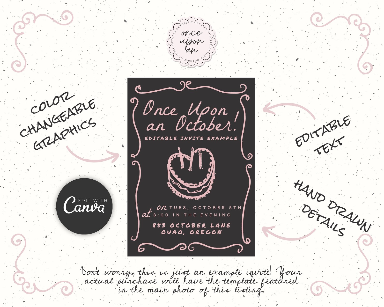 Birthday Invitation Template: Martini Glass Girl - Hand-drawn, Digital ...