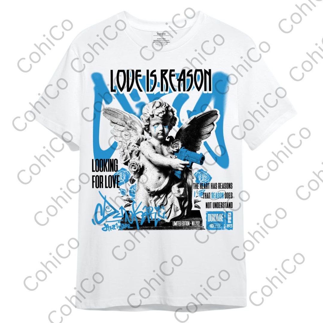 Love is Reason Angel Shirt, 9 Powder Blue T-shirt, to Match Sneaker ...