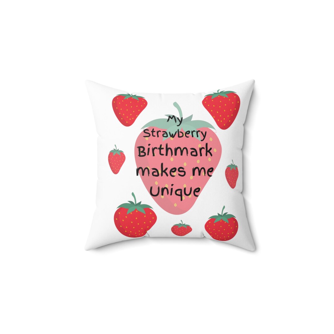 Strawberry Birthmark, Hemangioma Polyester Square Pillow - Etsy