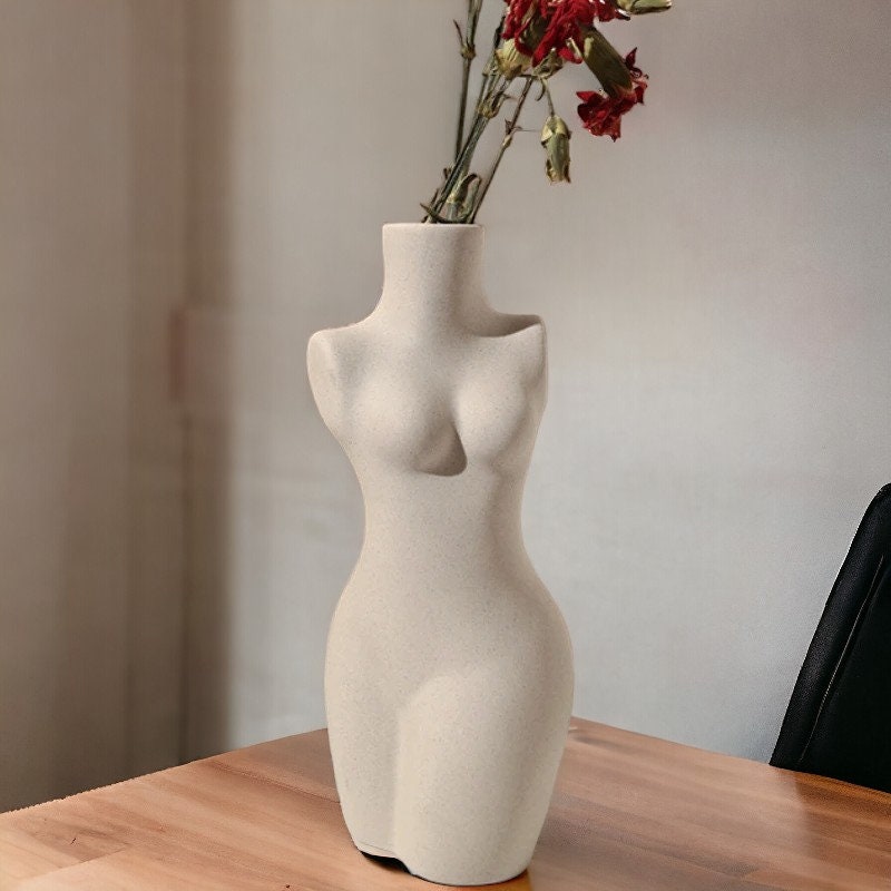 Ceramic Female Body Vase Modern Female Form Vase, Minimalist Woman Body Vase, Body Shape Vase ...