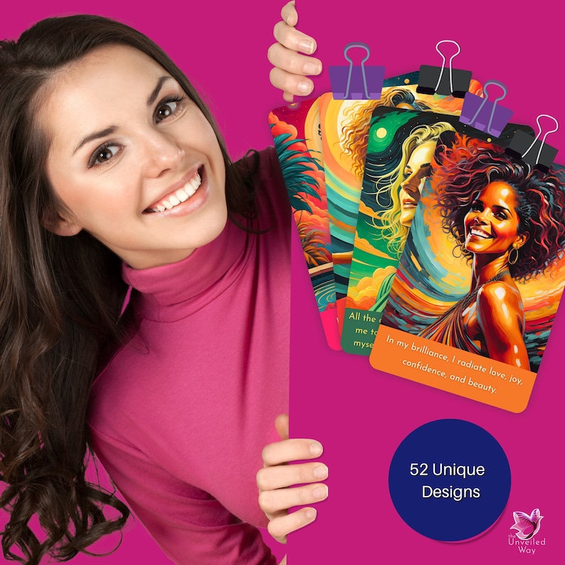 52 Positive Affirmation Card Deck for Women / Motivational Cards ...