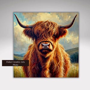 Highland Cow Ceramic Art Tile | Decorative Tile | Scottish Cow | Trivet ...