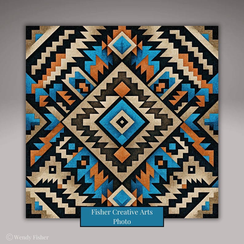 Aztec Repeating Pattern Ceramic Tile | Southwestern Decor | Aztec ...